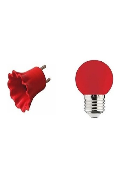 Makel Kırmızı 1 Watt LED Gece Lambası Ampul+ Duylu Fiş Makel Kırmızı 1 Watt LED Gece Lambası Ampul+ Duylu Fiş