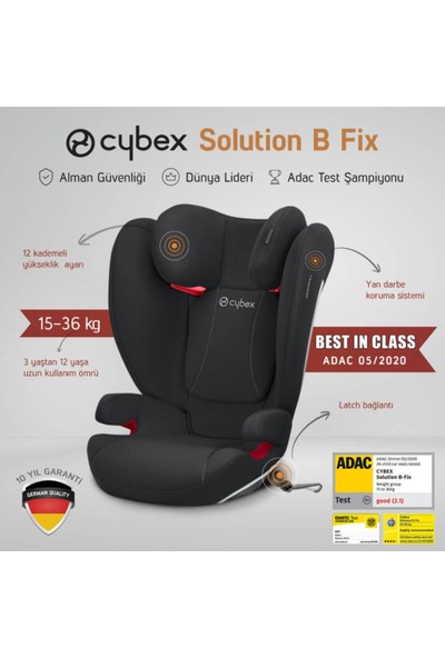 Cybex Adac'lı Solution B Fix 15-36 kg Çocuk Oto Koltuğu