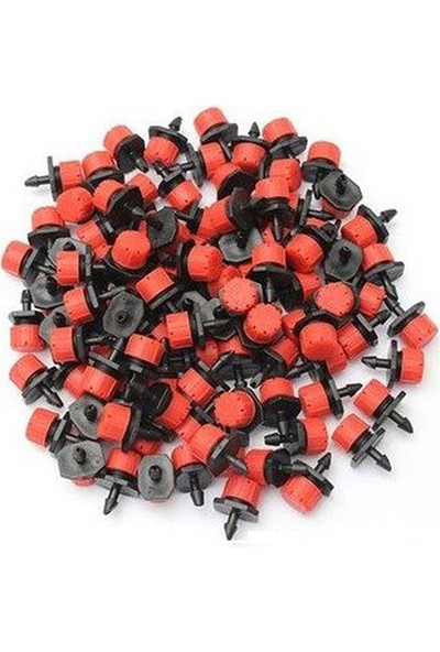 Nartan 100 Adet Damla Sulama Debi Ayarlı Kırmızı Damlatıcı 0-70 Lt/s Nartan 100 Adet Damla Sulama Debi Ayarlı Kırmızı Damlatıcı 0-70 Lt/s