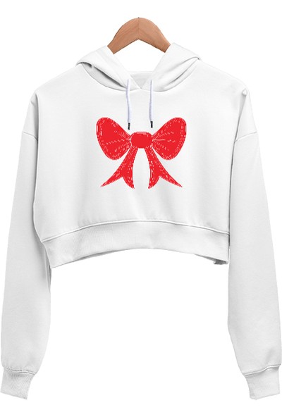 Fiyonk Kadın Crop Hoodie Kapüşonlu Sweatshirt