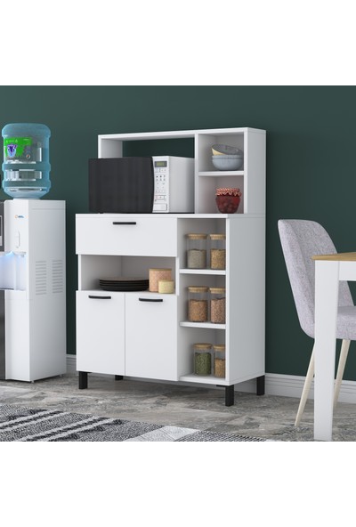 Rani F6 Çok Amaçlı Dolap 2 Kapaklı 8 Raflı 1 Çekmeceli Banyo Balkon Mutfak Dolabı Beyaz Rani F6 Çok Amaçlı Dolap 2 Kapaklı 8 Raflı 1 Çekmeceli Banyo Balkon Mutfak Dolabı Beyaz