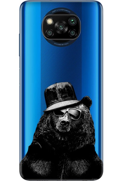 Cekuonline Xiaomi Poco X3 Nfc / Pro Kılıf Colored Resimli Silikon Şapkalı Ayı Cekuonline Xiaomi Poco X3 Nfc / Pro Kılıf Colored Resimli Silikon Şapkalı Ayı