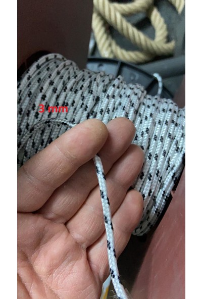 3 mm Iskota Halat 200 Metre -Parlak Örgülü Halat - Bayrak Ipi Yüksek Kalite 3 mm Iskota Halat 200 Metre -Parlak Örgülü Halat - Bayrak Ipi Yüksek Kalite