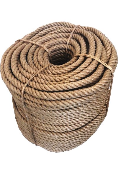 Molhalat 30 mm Jüt Halat 25 Metre - Bükümlü - Kendir Halat - Kanaviçe