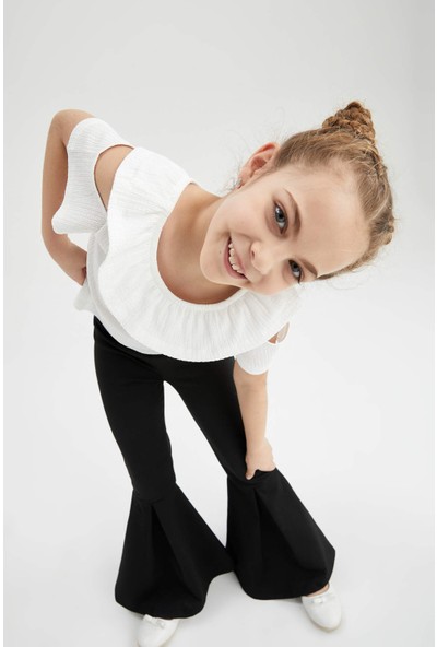 DeFacto Kız Çocuk Regular Fit 23 Nisan Carmen Yaka Kısa Kollu Tişört W9068A622SM DeFacto Kız Çocuk Regular Fit 23 Nisan Carmen Yaka Kısa Kollu Tişört W9068A622SM