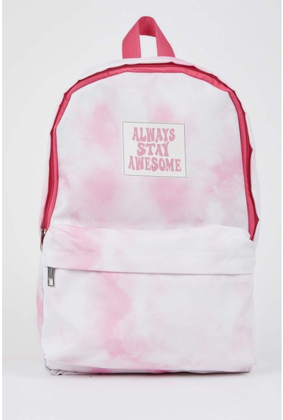 DeFacto Kız Çocuk Batik Desenli Büyük Sırt Çantası X0579A6NS