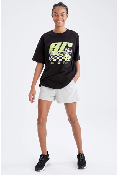 DeFacto Regular Fit Geri Dönüşümlü İnce Sweatshirt Kumaşı Şort U3357AZ22SM