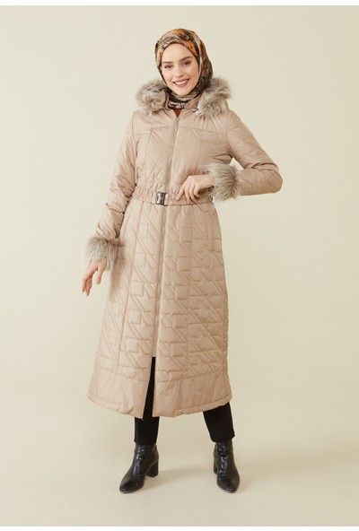 SETRMS Bej Kemerli Uzun Kapitone Kaban 2213027