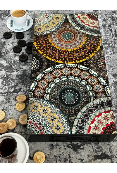 Megame Renkli Tavla, Ahşap Tavla, Cilalı Tavla, Ahşap Tavla Pulu, Ahşap Pullu Tavla, Kalın Kasalı Tavla