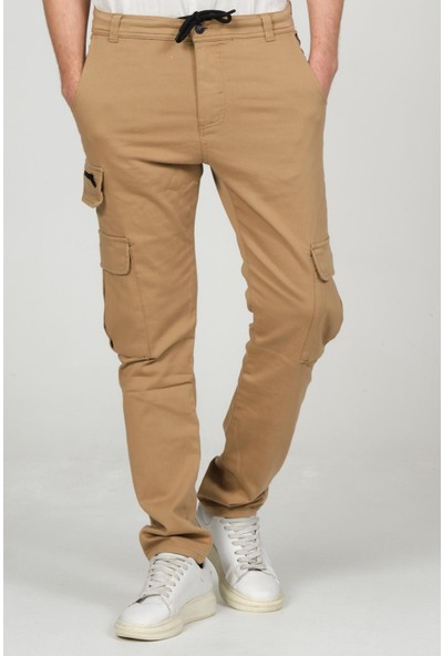 Cekmon Yandan Cepli Beli Bağcıklı Erkek Kargo Pantolon Cekmon Yandan Cepli Beli Bağcıklı Erkek Kargo Pantolon