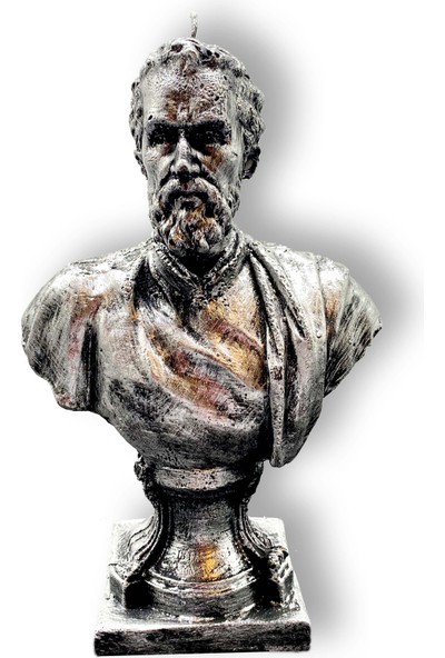 Blumest Michelangelo Gümüş Biblo Mum 23 cm Blumest Michelangelo Gümüş Biblo Mum 23 cm