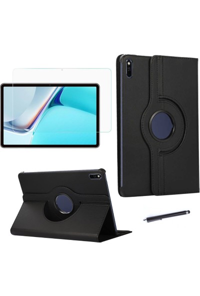Wowlett Huawei Matepad 11 2021 Tablet Kılıf Seti Standlı Pu Deri Kılıf + Temperli Ekran Koruyucu + Kalem Wowlett Huawei Matepad 11 2021 Tablet Kılıf Seti Standlı Pu Deri Kılıf + Temperli Ekran Koruyucu + Kalem