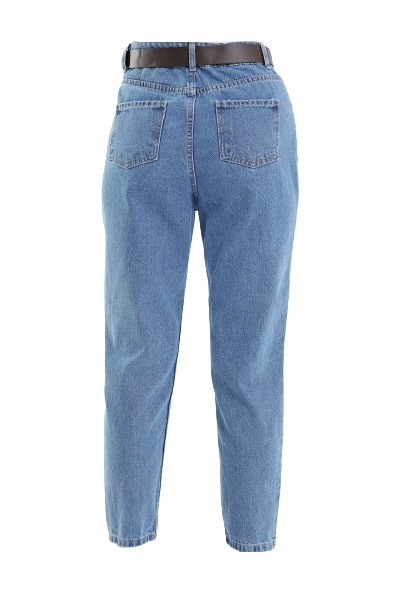 2174 Kadın Jean Pantolon Orta Mavi