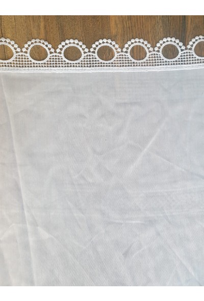 Vanessa Perde Keten Zemin Üzerine Işlemeli Mutfak Güpür Perdesi Süt Beyaz Yükseklik 120 cm Vanessa Perde Keten Zemin Üzerine Işlemeli Mutfak Güpür Perdesi Süt Beyaz Yükseklik 120 cm
