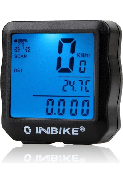 Inbike Kablolu Bisiklet Kilometre Sayacı Kronometre - Mavi (Yurt Dışından)