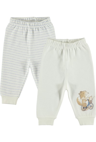 Misket Erkek Bebek 2'li Patiksiz Tek Alt 0-9 Ay Mavi