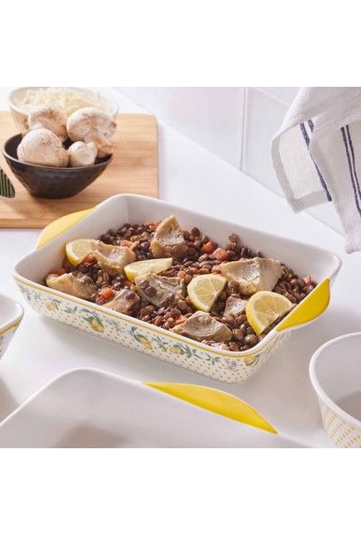 Karaca Lemon Oval Fırın Kabı 25 cm.