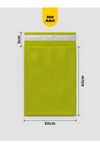 30*40+5 Hardal Sarı Kargo Poşeti 45 Mikron 100 Adet 30*40+5 Hardal Sarı Kargo Poşeti 45 Mikron 100 Adet