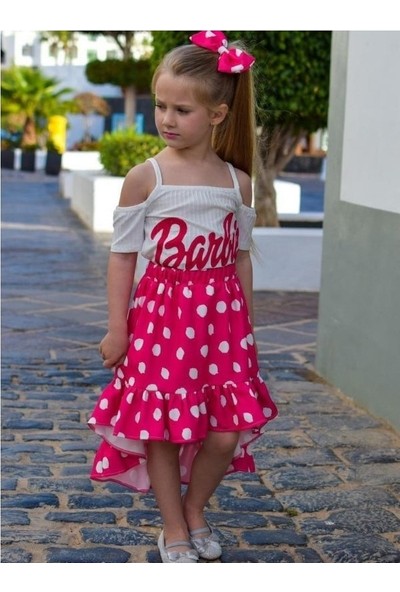 Nisay Kids Kız Çocuk Etek Badi Toka Takım