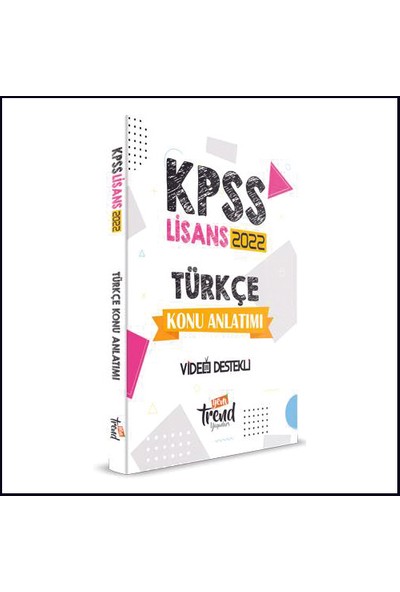 Yeni Trend Yayınları KPSS 2022 Türkçe Konu Anlatımlı / Yeni Trend Yeni Trend Yayınları KPSS 2022 Türkçe Konu Anlatımlı / Yeni Trend