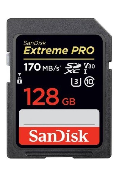 Sandisk 128GB Extreme Pro V30 (Sdxc) 4K Uhs-I U3 - 170MB/S Sandisk 128GB Extreme Pro V30 (Sdxc) 4K Uhs-I U3 - 170MB/S