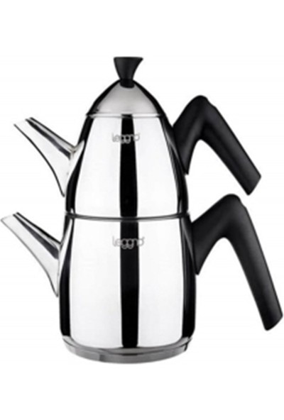 Leggno Joy Çaydanlık Seti 1lt+2lt Soft Touch Siyah Sap