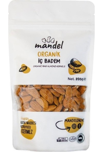 Mandel Organik Iç Badem 200 gr