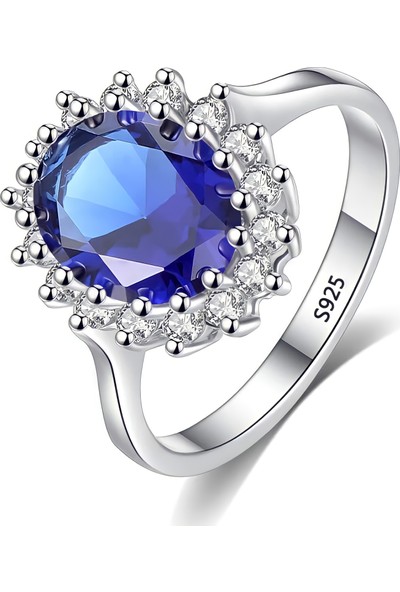 Beskar Prenses Kesim Safir Yüzük - Sertifikalı Beskar Prenses Kesim Safir Yüzük - Sertifikalı