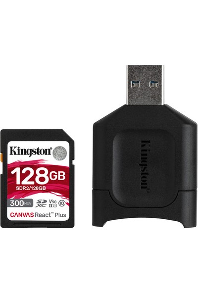 Kingston 128GB Canvas React Plus Uhs-Iı SD Hafıza Kartı MLPR2/128GB