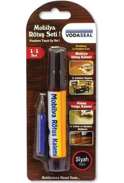 Zubizubi Vodaseal Mobilya Rötuş Ahşap Dolgu Kalemi Seti Siyah Çizikleri Kapatır Zubizubi Vodaseal Mobilya Rötuş Ahşap Dolgu Kalemi Seti Siyah Çizikleri Kapatır