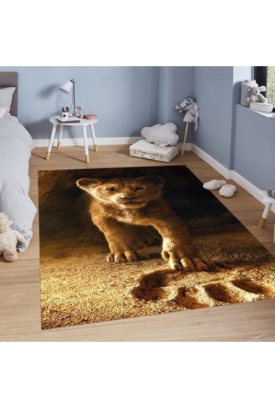Branqusi Çocuk Odası Oyun Halısı Kaymaz Tabanlı Halı Kız Erkek Çocuk ve Bebek Odası Halıları Yavru Aslan Efsane Desenli Halı 80 x 120 cm Branqusi Çocuk Odası Oyun Halısı Kaymaz Tabanlı Halı Kız Erkek Çocuk ve Bebek Odası Halıları Yavru Aslan Efsane Desenli Halı 80 x 120 cm