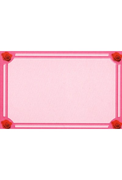 Mesaj Kartı Tekli 100 Adet(Pembe)