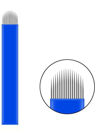 Loreen 16 U Pin Microblading Iğnesi 16 Upin Mavi Blades 0.20MM 10 Adet Loreen 16 U Pin Microblading Iğnesi 16 Upin Mavi Blades 0.20MM 10 Adet
