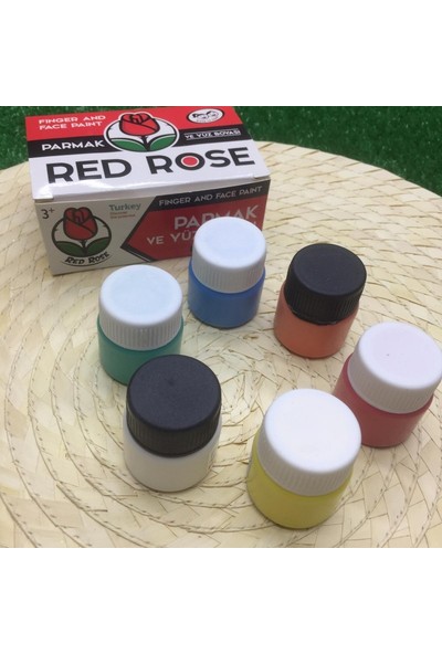 Funny Kids Red Rose Parmak ve Yüz Boyası 6'lı 25 ml Funny Kids Red Rose Parmak ve Yüz Boyası 6'lı 25 ml