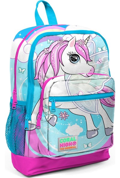 Coral High Dört Bölmeli Mavi Neon Pembe Ünicorn Desenli Ilkokul Çantası 23711 Coral High Dört Bölmeli Mavi Neon Pembe Ünicorn Desenli Ilkokul Çantası 23711