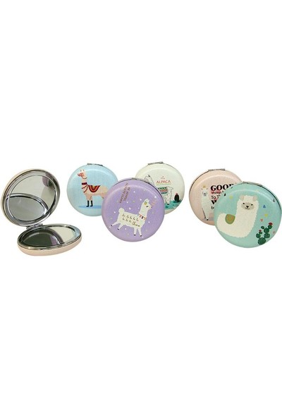 UCR Cep Aynası Yuvarlak Tombul Lama Makyaj Aynası