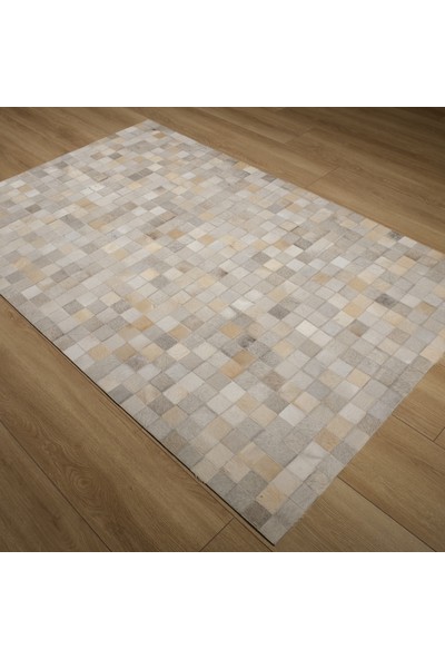 Halıcızade Vizon Krem Modern Tasarım Patchwork Desenli Deri - Post Halı Halıcızade Vizon Krem Modern Tasarım Patchwork Desenli Deri - Post Halı
