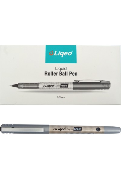Liqeo Super Point Roller Kalem 0.7mm Siyah 12 Adet