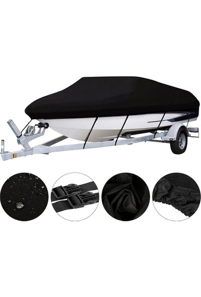Real Me 420D Oxford Bezi Su Geçirmez Tekne / Bot Örtüsü - Siyah (Yurt Dışından)