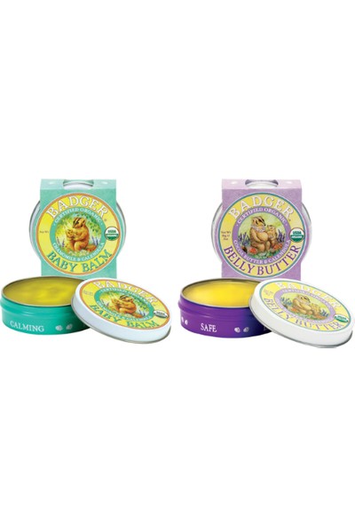 Badger Karın Bölgesi Nemlendirici Krem ve Bebek Kremi Set