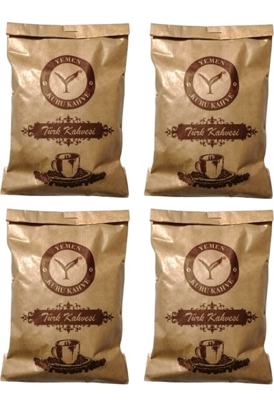 Yemen Kahvesi Taze Çekilmiş Türk Kahvesi - Orta Kavrulmuş 4'lü 100GR Paket Yemen Kahvesi Taze Çekilmiş Türk Kahvesi - Orta Kavrulmuş 4'lü 100GR Paket