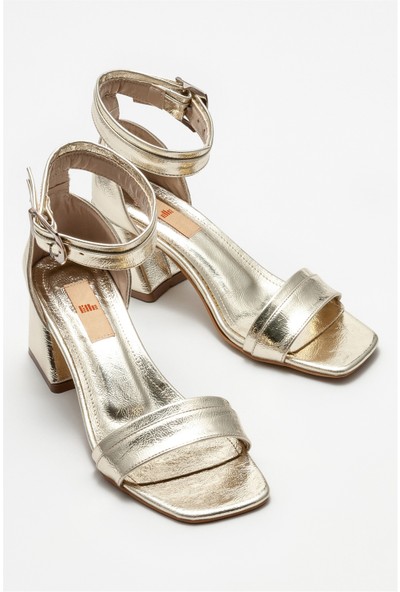Elle Shoes Gold Kadın Topuklu Sandalet