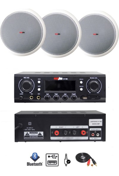 Lastvoice Small2 Tavan Hoparlör Ve Anfi Ses Sistemi Paketi Lastvoice Small2 Tavan Hoparlör Ve Anfi Ses Sistemi Paketi