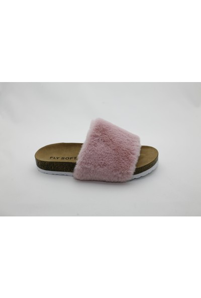 Flysoft Pelüş Ev Terliği Pudra