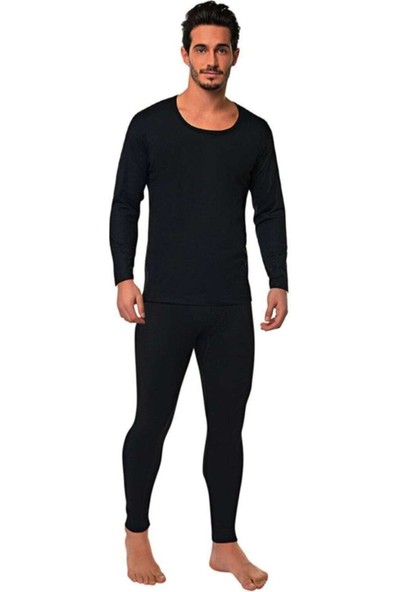 Tutku Erkek Kışlık Termal Sıcak Tutan Tayt Fanila Takım Set Siyah