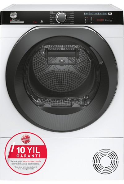 Hoover Ndph 11A2TCBEXS17 11 kg Wi-Fi + Bluetooth Bağlantılı Isı Pompalı Kurutma Makinesi Hoover Ndph 11A2TCBEXS17 11 kg Wi-Fi + Bluetooth Bağlantılı Isı Pompalı Kurutma Makinesi