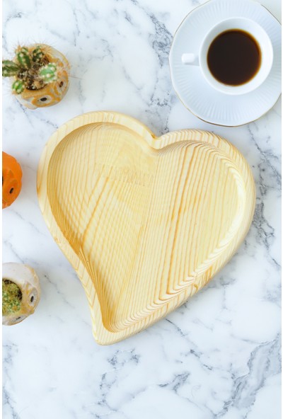 Bilwood Ahşap Kalp Çerezlik - Sunumluk Dekoratif Servis Tabağı Bilwood Ahşap Kalp Çerezlik - Sunumluk Dekoratif Servis Tabağı