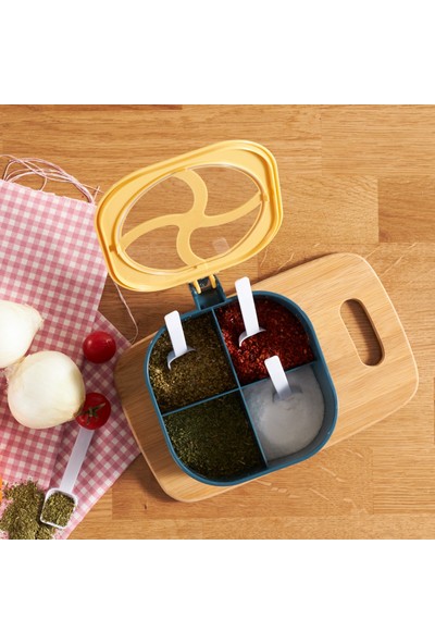Cookplus Gale 4'lü Baharatlık Mavi