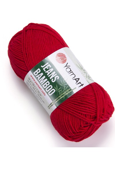 Yarnart Yarn Art Jeans Bamboo El Örgü IPI,KIRMIZI-144 Yarnart Yarn Art Jeans Bamboo El Örgü IPI,KIRMIZI-144