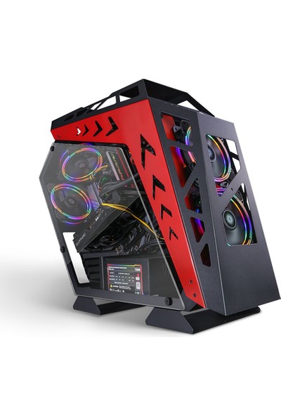 Dragos Robotic 6x Argb Fan USB 3.0 600W 80+ Plus Atx Gaming Bilgisayar Kasası Dragos Robotic 6x Argb Fan USB 3.0 600W 80+ Plus Atx Gaming Bilgisayar Kasası